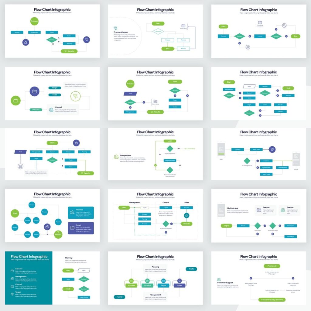 Flow Chart Infographics – MasterBundles