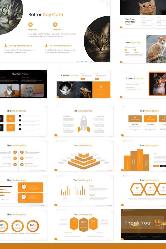 Fluffy Cat Powerpoint Template – MasterBundles