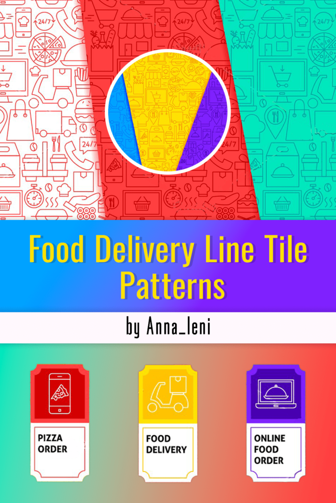 Food Delivery Line Tile Patterns – MasterBundles