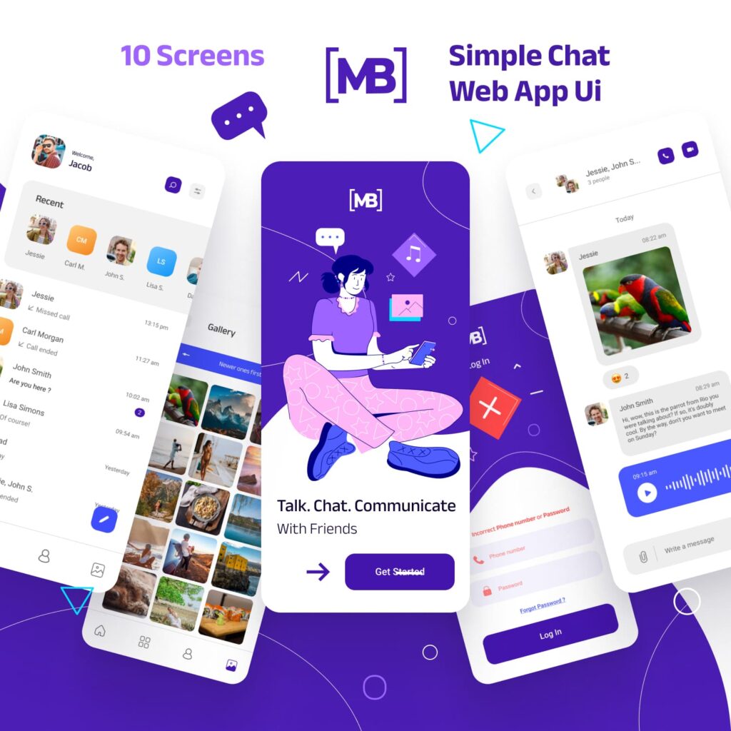Simple Chat Web App UI – MasterBundles