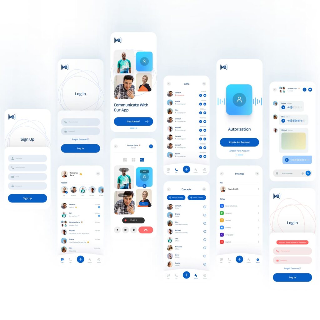Group Chat App UI Kit – MasterBundles