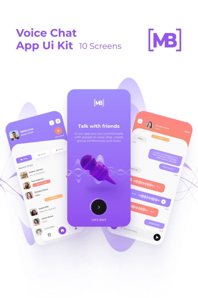 Voice Chat App UI – MasterBundles