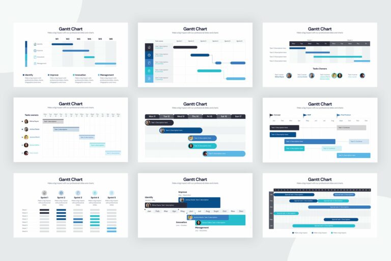 Gantt Chart Infographics – MasterBundles