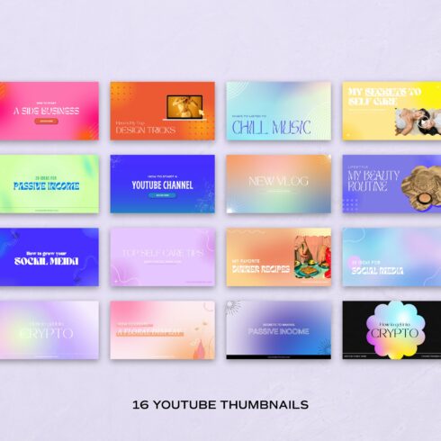Gradient Youtube Thumbnail Template | Master Bundles