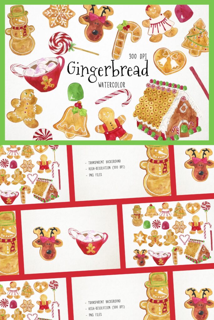 Gingerbread Clipart – MasterBundles