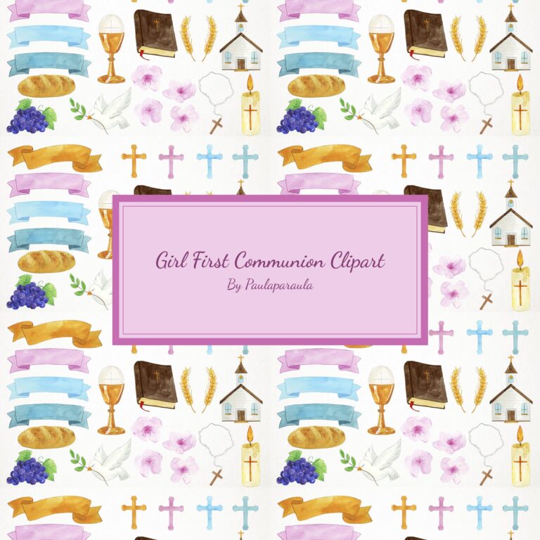 Girl First Communion Clipart – MasterBundles