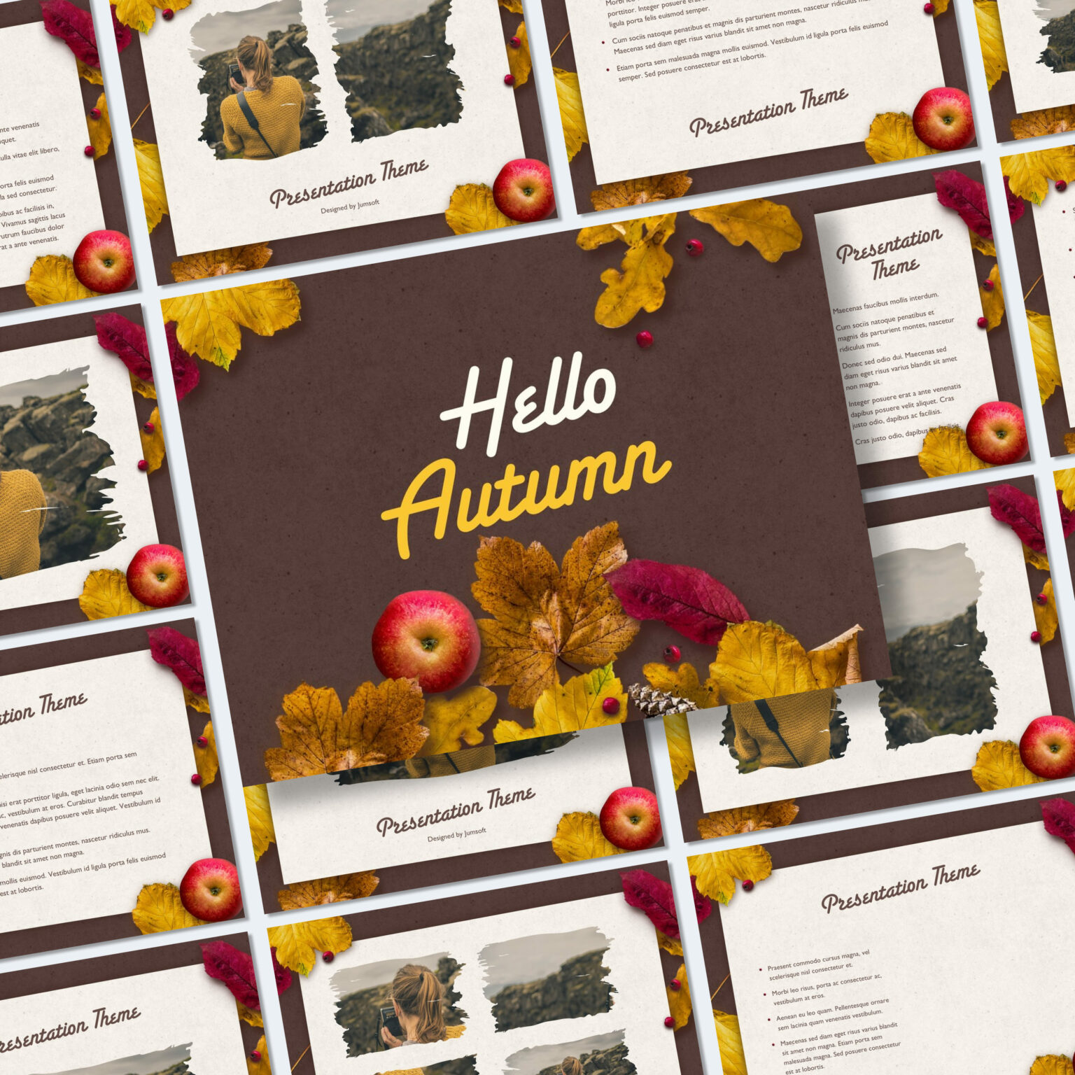 Jeroa: Fall Lookbook Powerpoint Template – MasterBundles