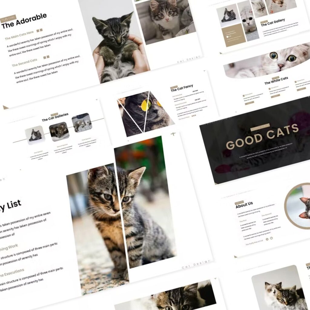 Good Cat Powerpoint Template – MasterBundles