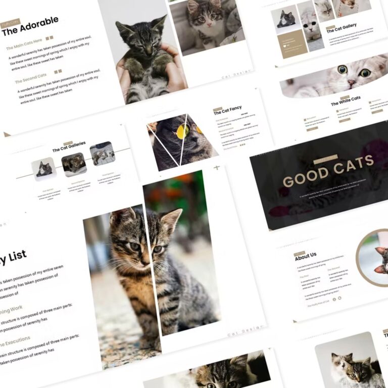 Good Cat Powerpoint Template – MasterBundles