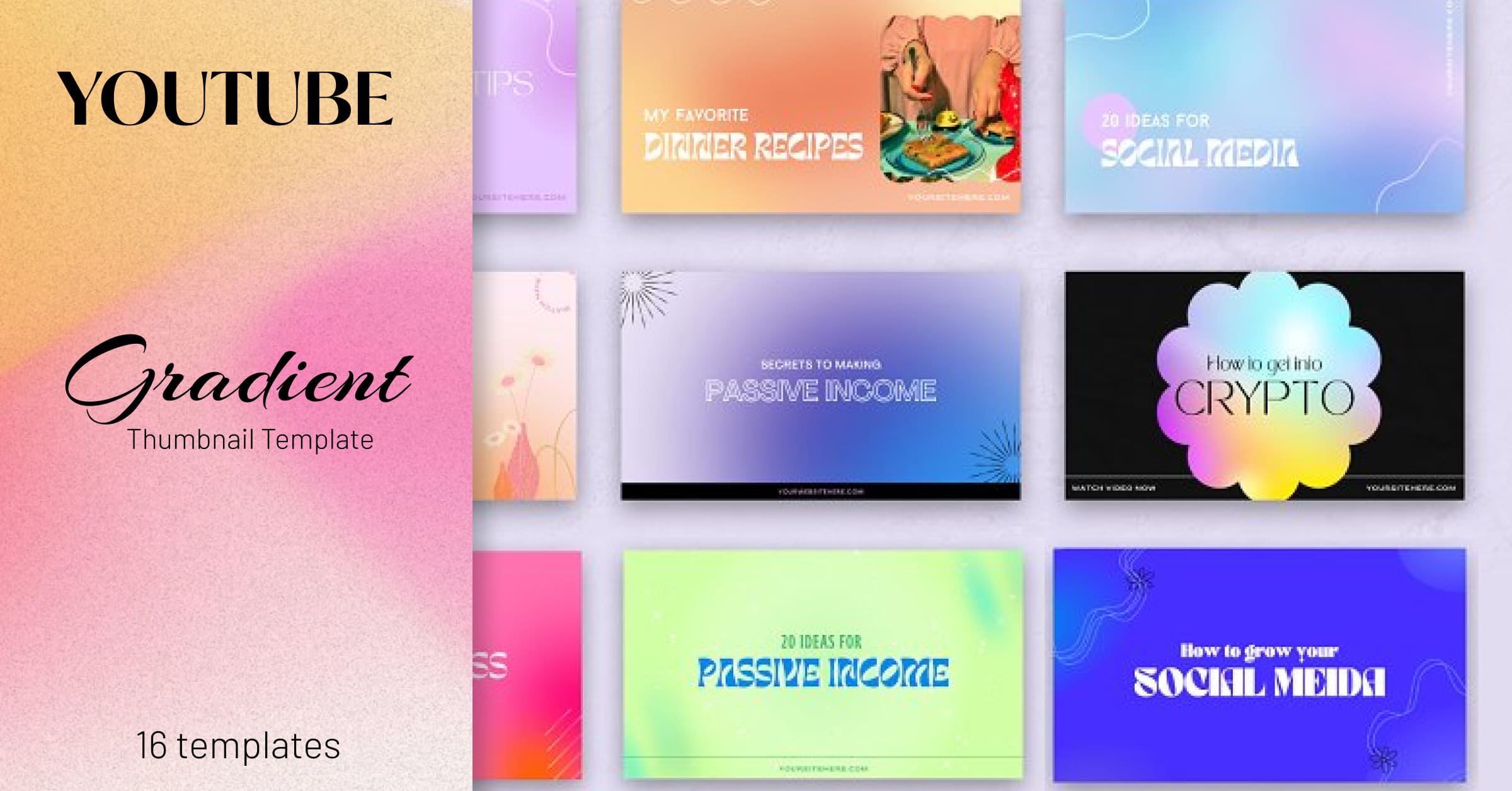 Gradient Youtube Thumbnail Template – MasterBundles