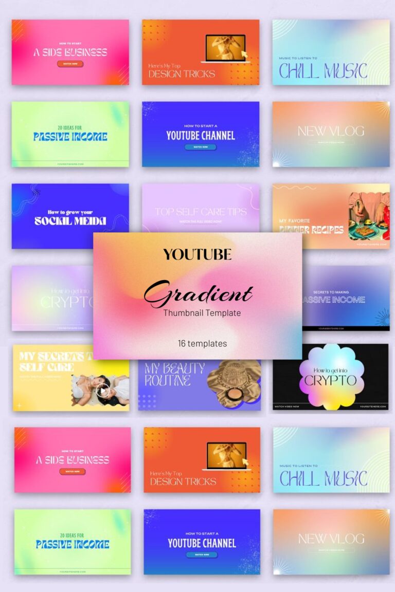 Gradient Youtube Thumbnail Template – MasterBundles