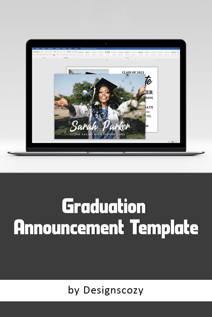 Modern Graduation Announcement Template – MasterBundles