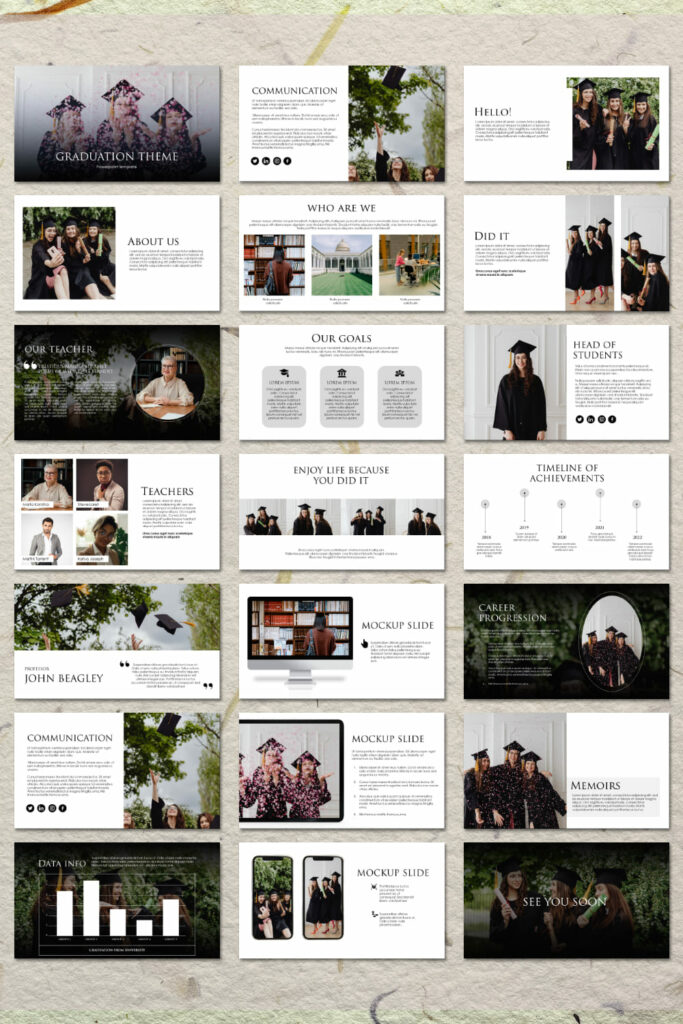 Graduation Theme Powerpoint Template – MasterBundles