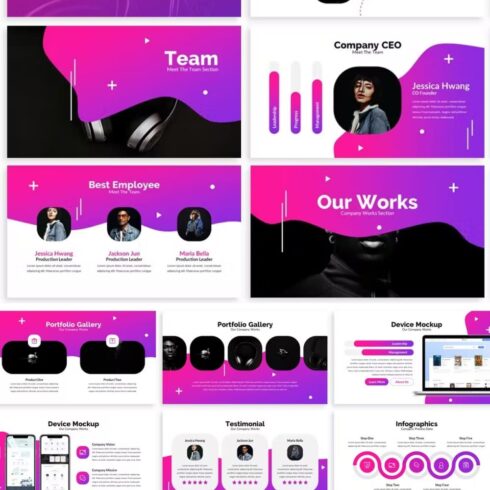 Gresdie - Gradient Abstract Powerpoint Template | Master Bundles