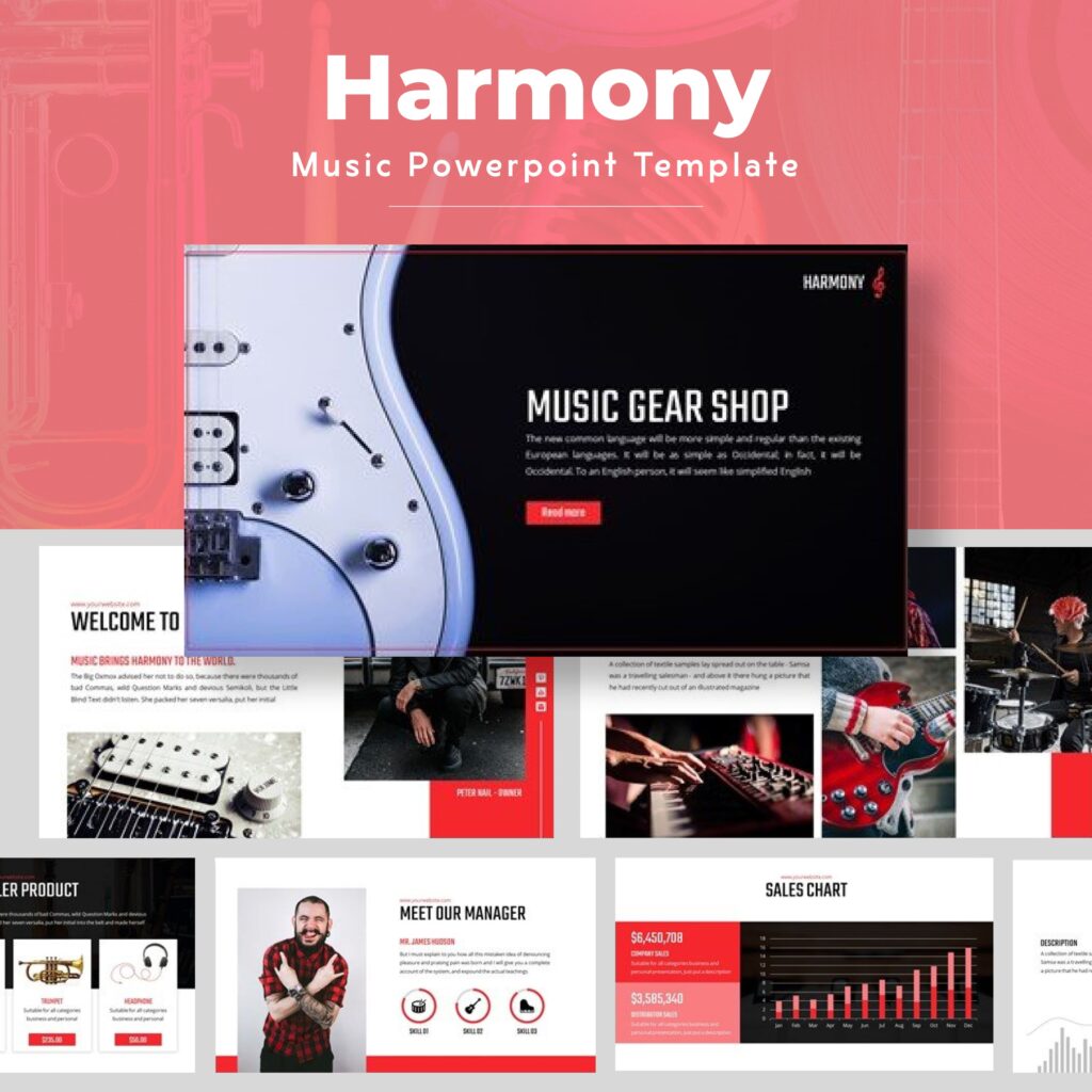 Harmony - Music Powerpoint Template – MasterBundles