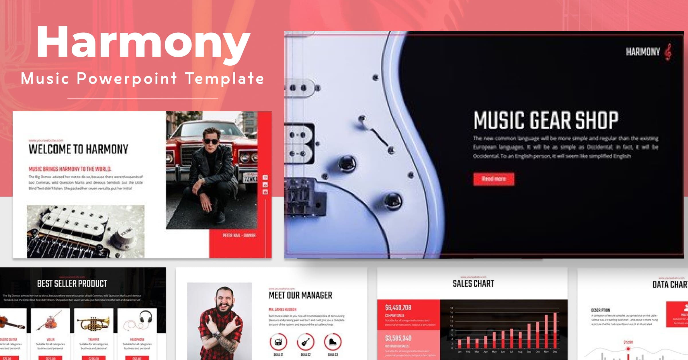 Harmony - Music Powerpoint Template – MasterBundles