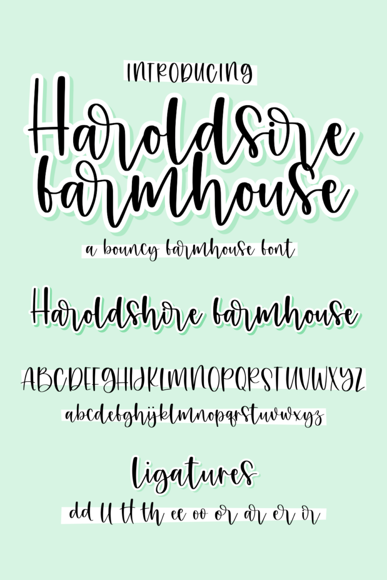 Haroldsire a Bouncy Handwritten Modern Cursive Font - MasterBundles