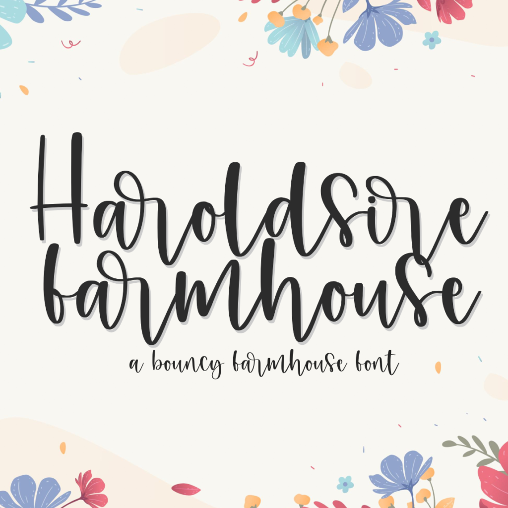 Haroldsire a Bouncy Handwritten Modern Cursive Font - MasterBundles