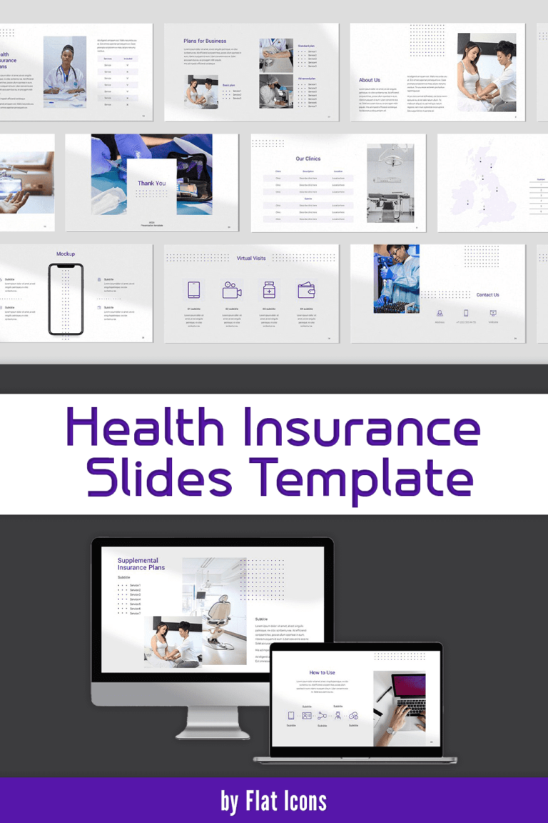 Health Insurance Slides Template – MasterBundles