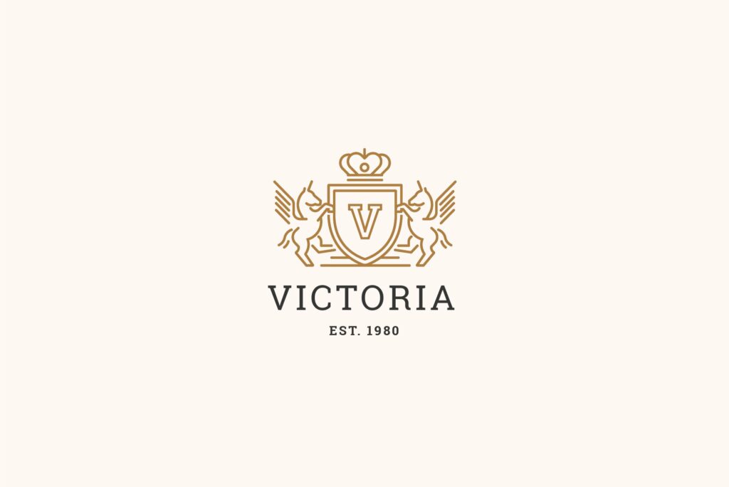 Letter V Logo - Heraldry Crest Logo – MasterBundles