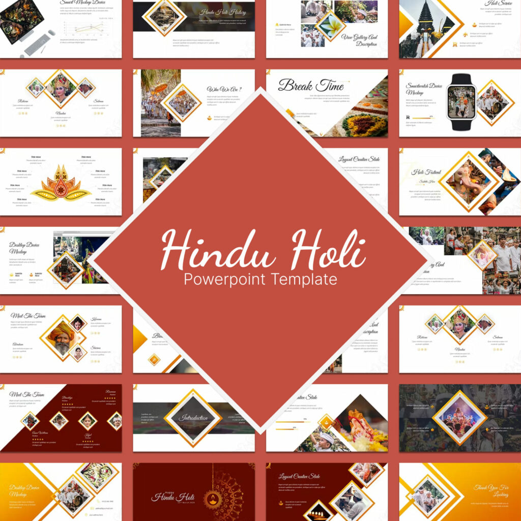 Hindu Holi - Powerpoint Template – MasterBundles