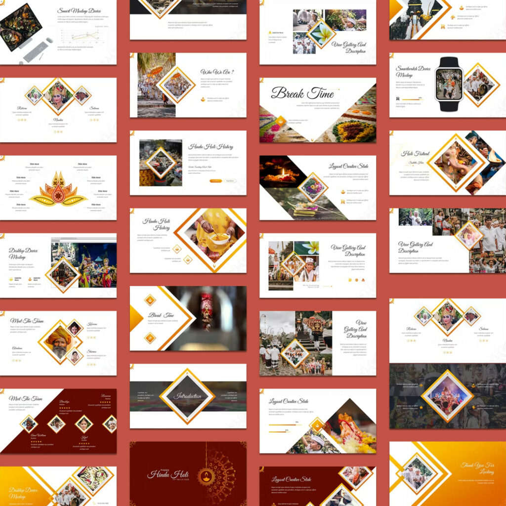 Hindu Holi - Powerpoint Template – MasterBundles