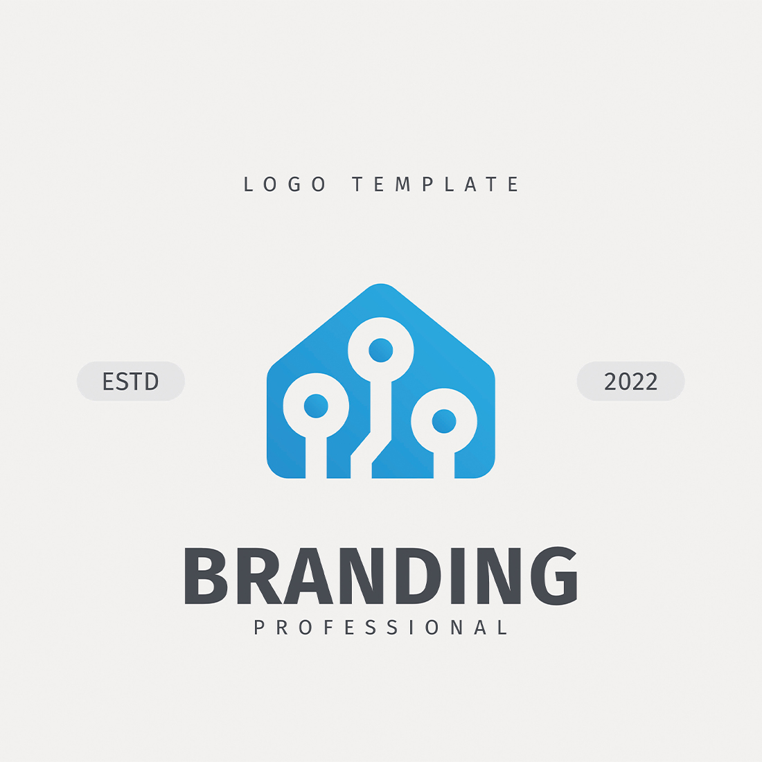 Tech Modern Home Building Logo Template - MasterBundles