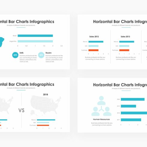 Horizontal Bar Charts - PowerPoint | Master Bundles