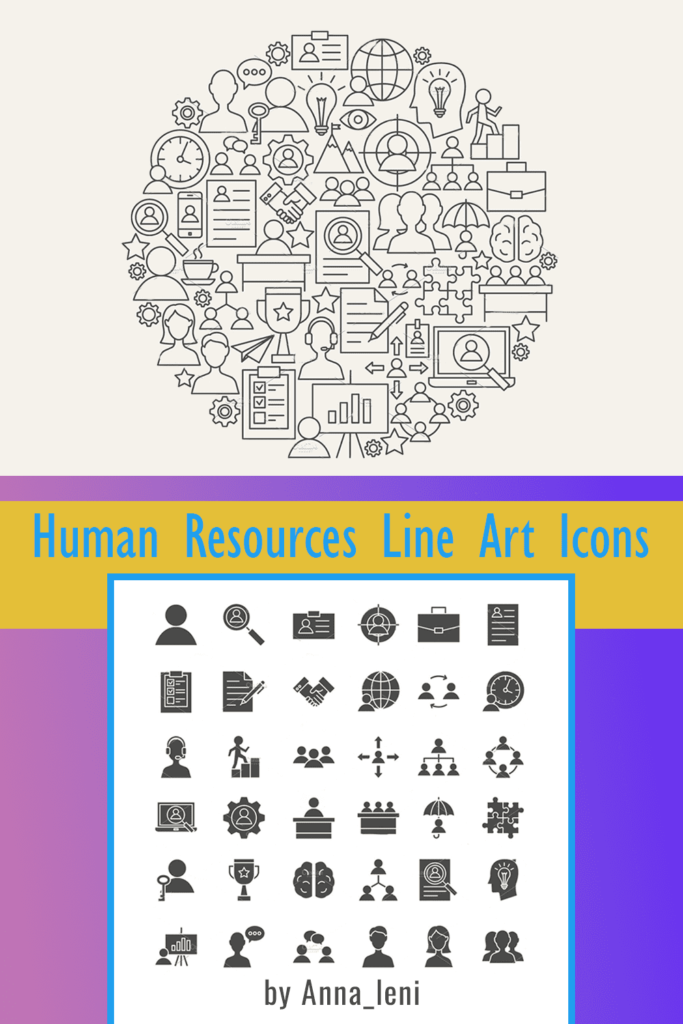 Human Resources Line Art Icons – MasterBundles