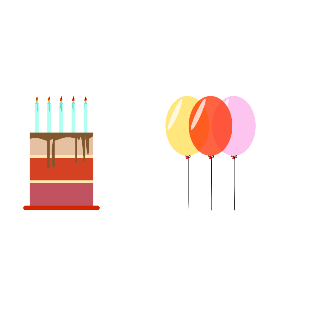 Happy birthday pack bundle of flags balloons cake fonts - MasterBundles