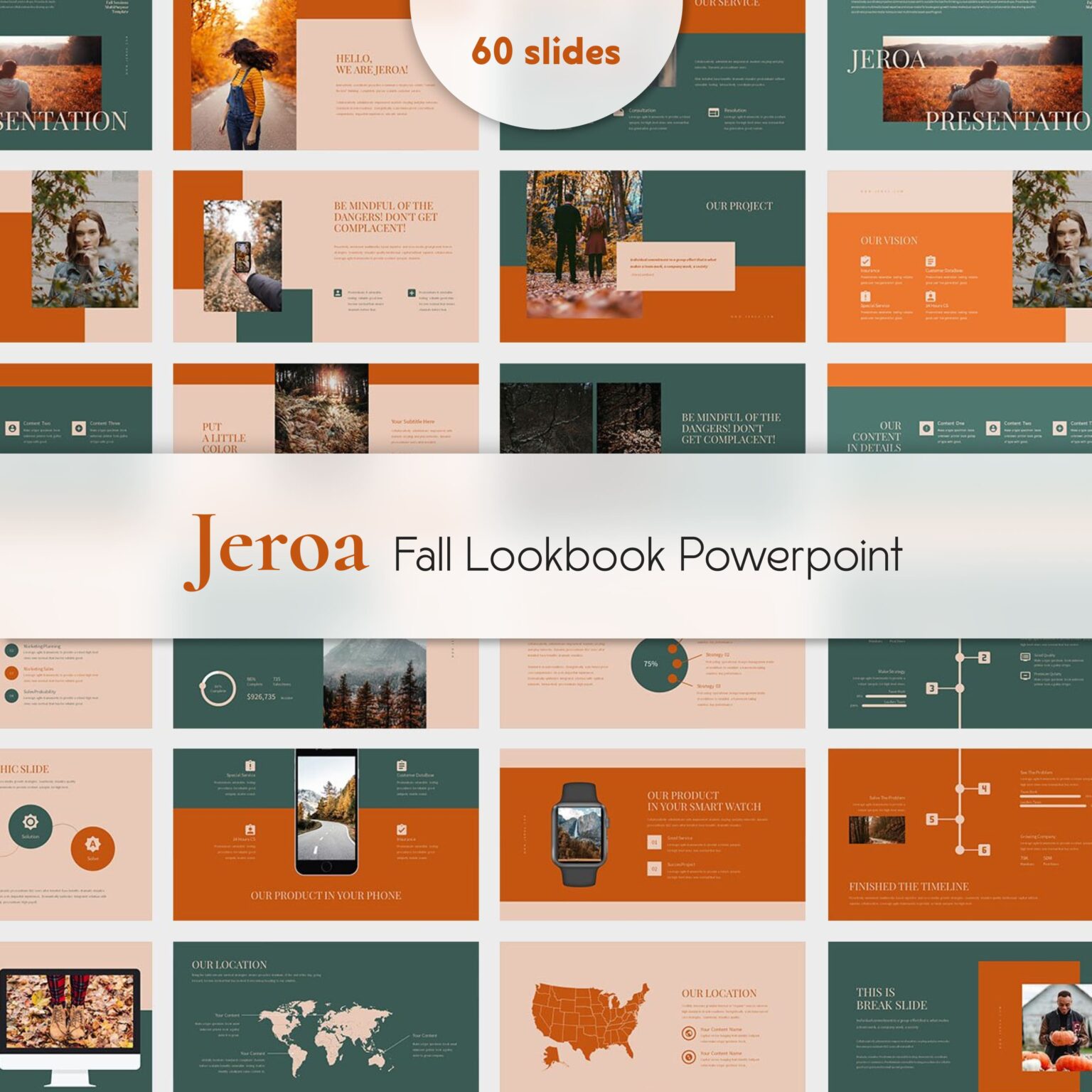 Jeroa: Fall Lookbook Powerpoint Template – MasterBundles