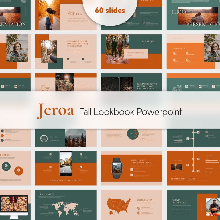 Jeroa: Fall Lookbook Powerpoint Template – MasterBundles