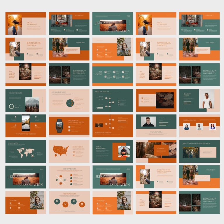 Jeroa: Fall Lookbook Powerpoint Template – MasterBundles