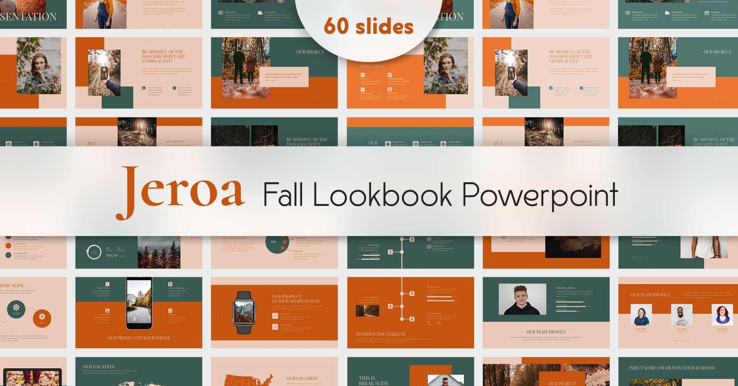 Jeroa: Fall Lookbook Powerpoint Template – MasterBundles