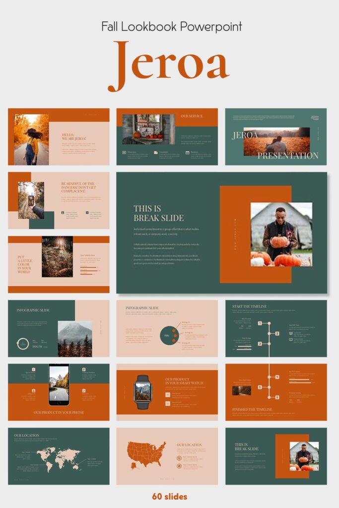 Jeroa: Fall Lookbook Powerpoint Template – MasterBundles