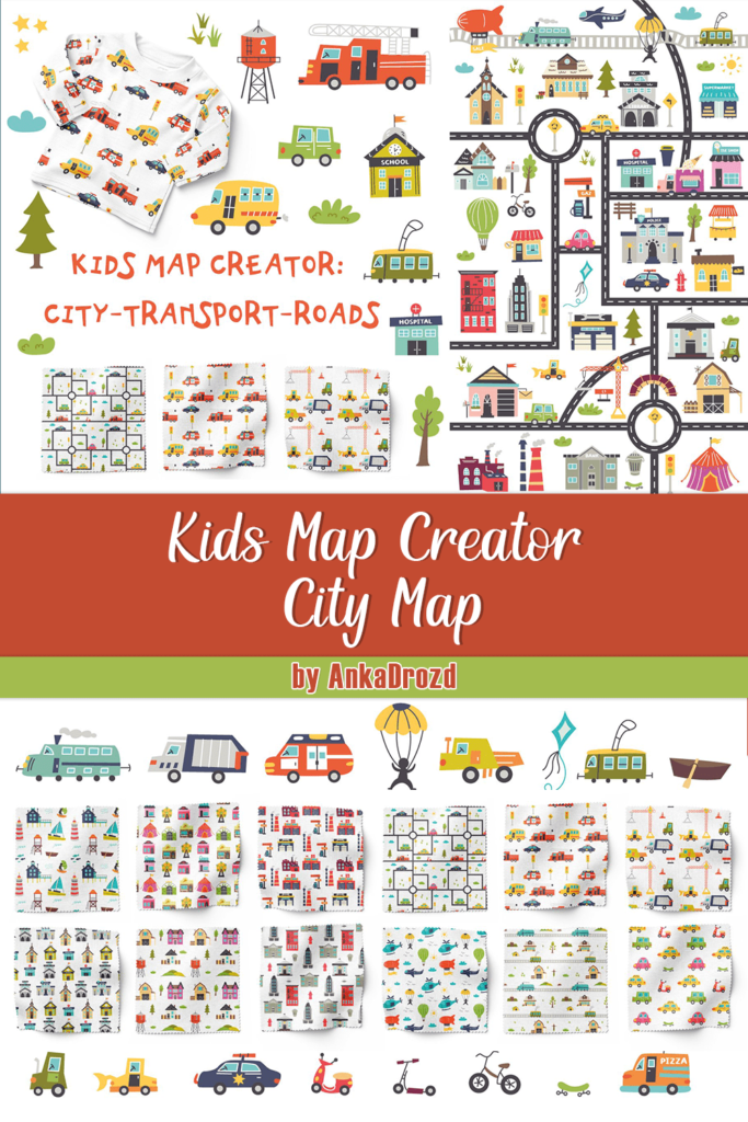 Kids Map Creator. City Map – MasterBundles