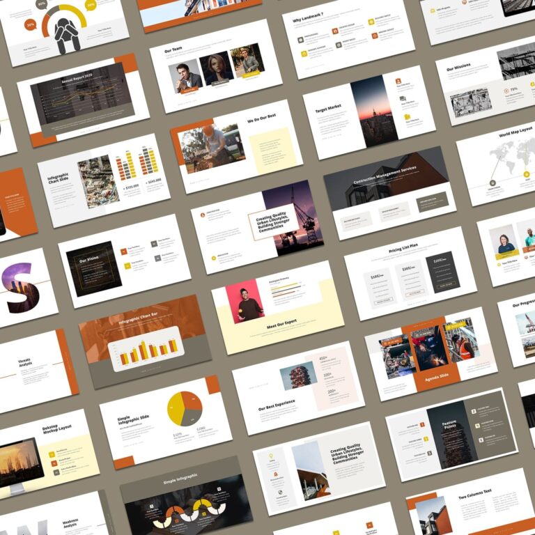 Kiniva: Construction Powerpoint Template – MasterBundles