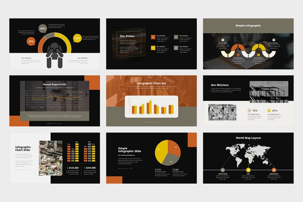 Kiniva: Construction Powerpoint Template – MasterBundles