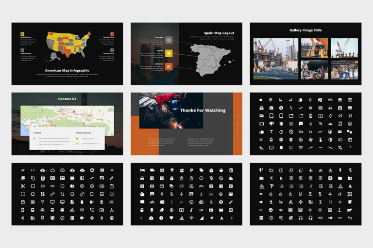Kiniva: Construction Powerpoint Template – MasterBundles