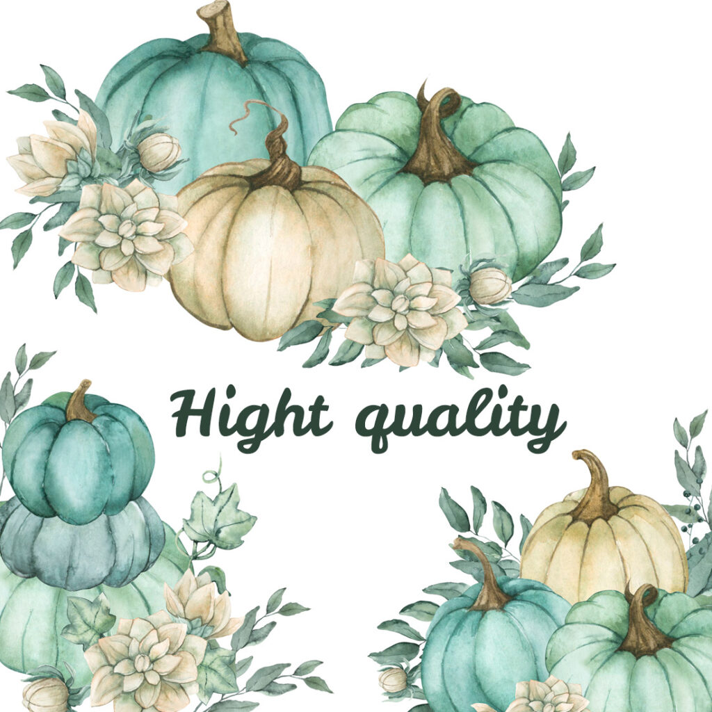 Pumpkins watercolor clipart - MasterBundles