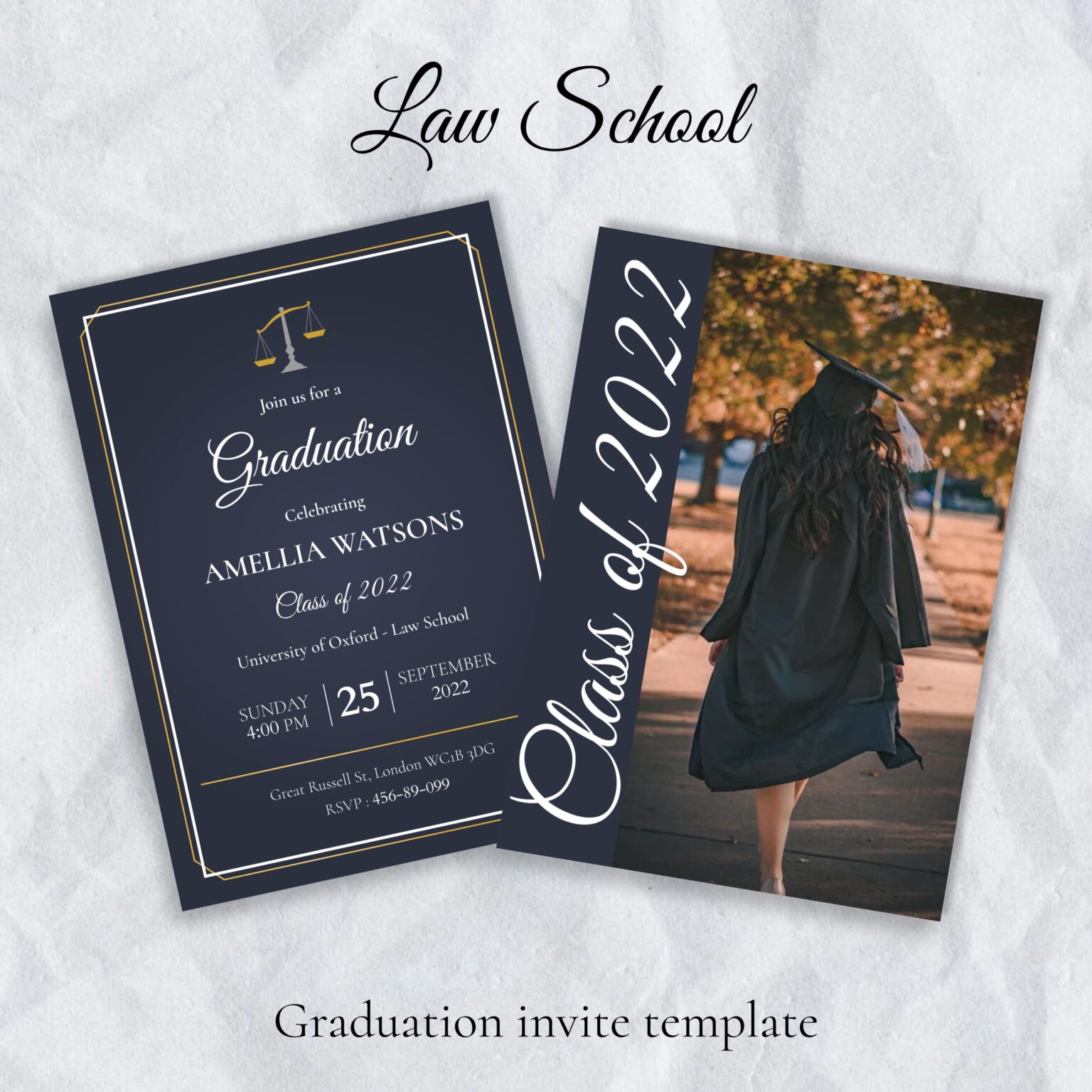 Law School Graduation Invite Template – MasterBundles