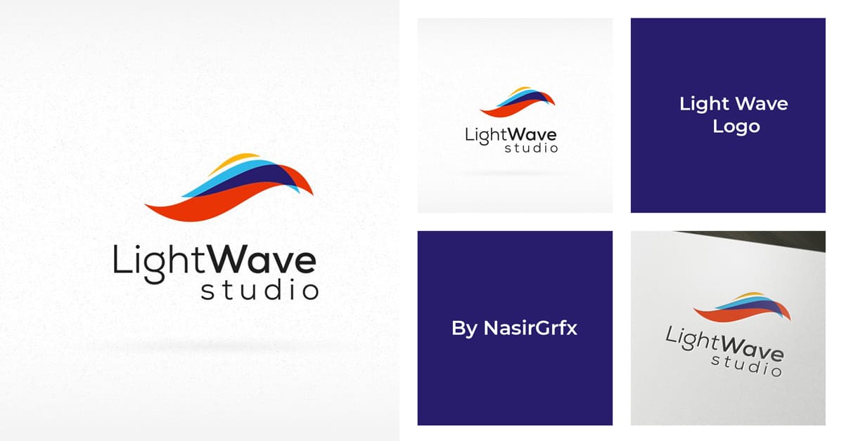 Light Wave Logo | MasterBundles