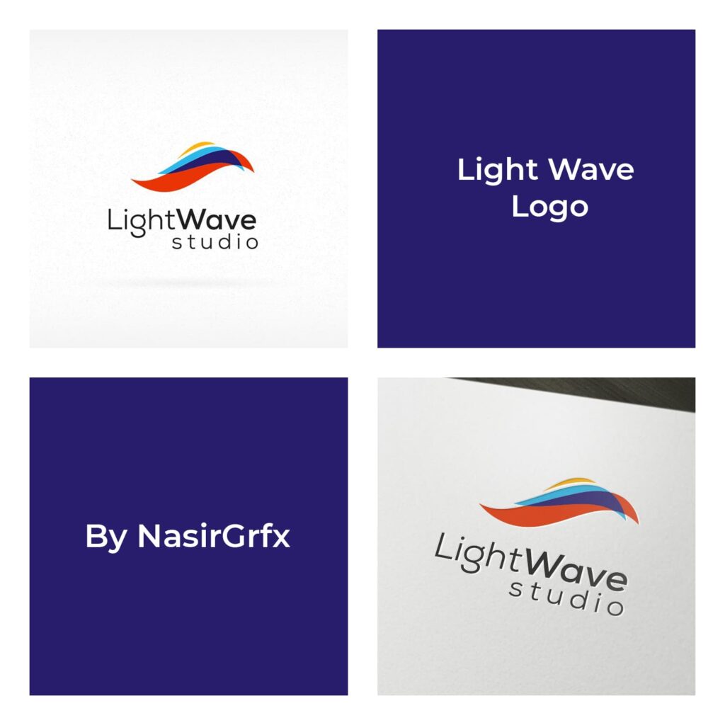 Light Wave Logo | MasterBundles