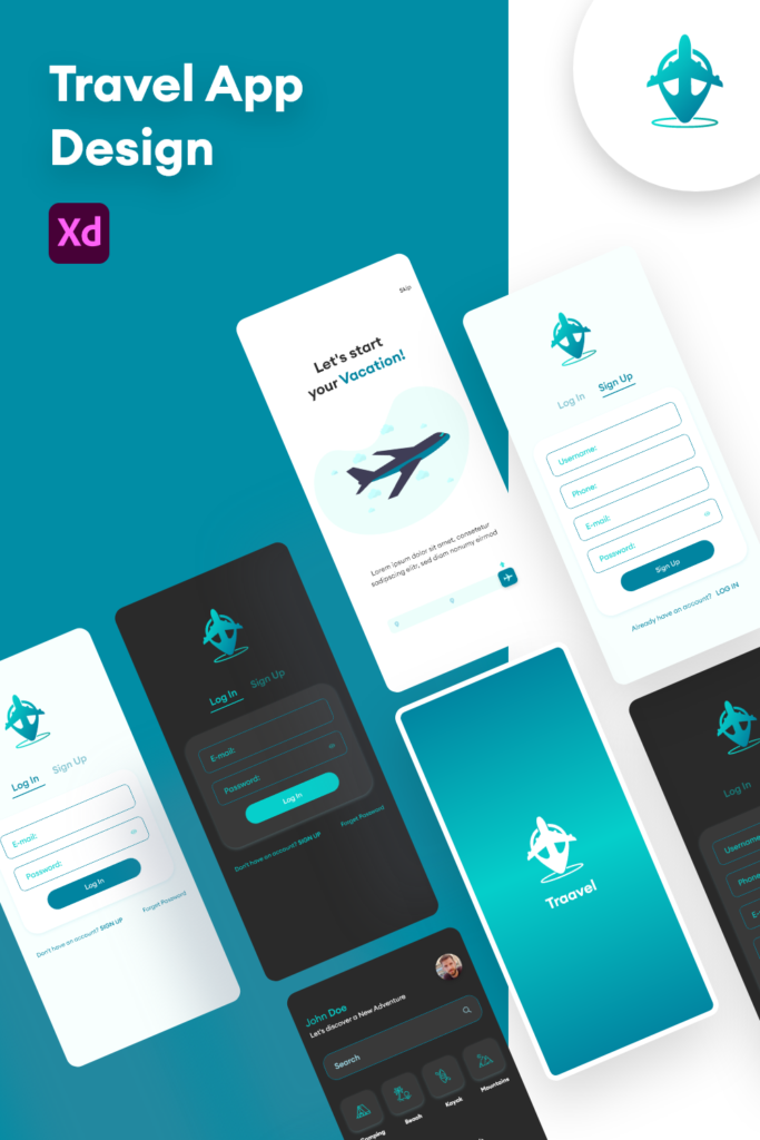 Travel App Design - MasterBundles