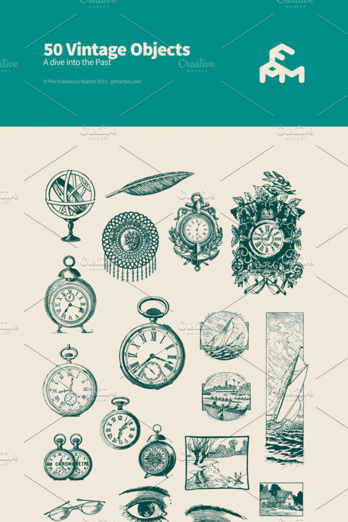 50 Vintage Objects - MasterBundles
