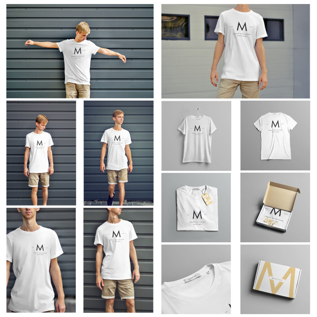 12 Mockups Male Long T-shirt - MasterBundles