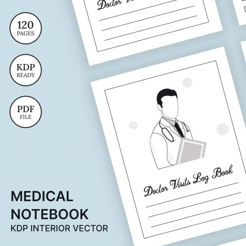 Medical Notebook KDP Interior Vector – MasterBundles