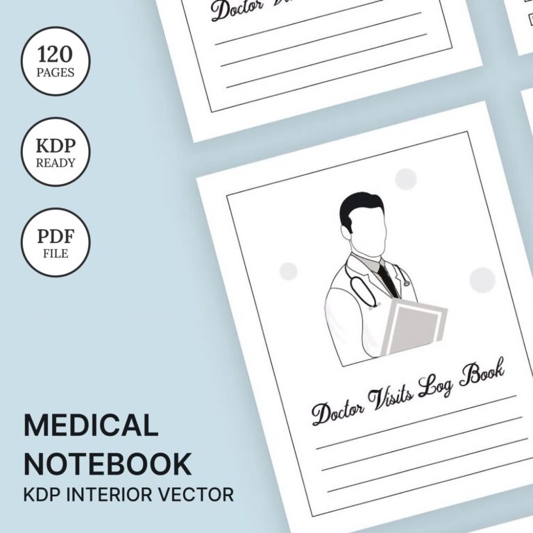 Medical Notebook KDP Interior Vector – MasterBundles