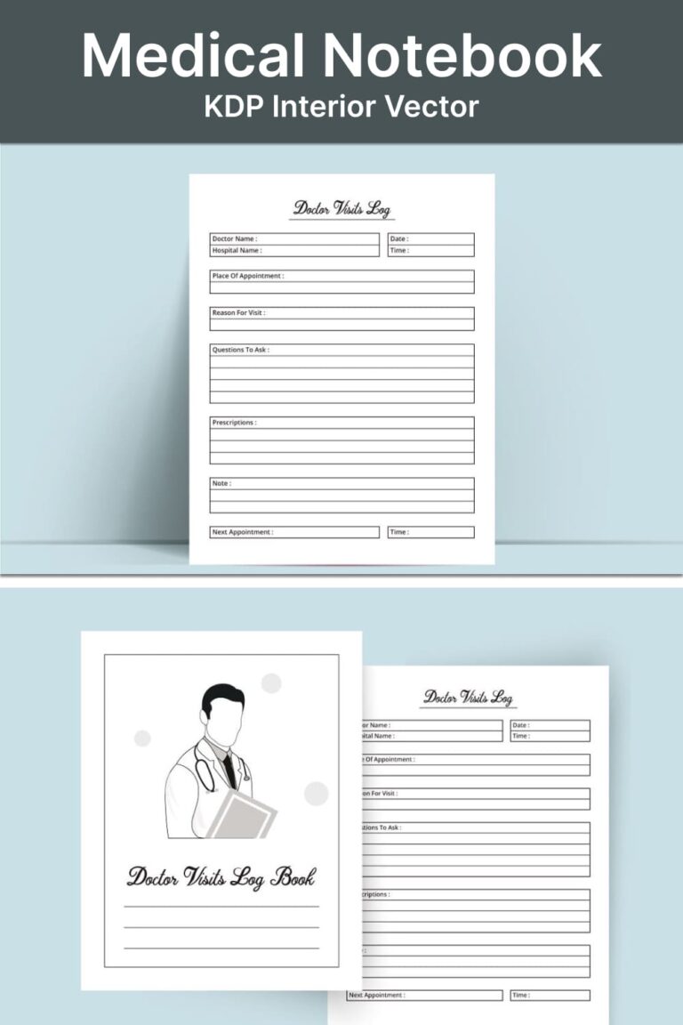 Medical Notebook KDP Interior Vector – MasterBundles