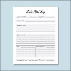 Medical Visit Log Book KDP Interior – MasterBundles